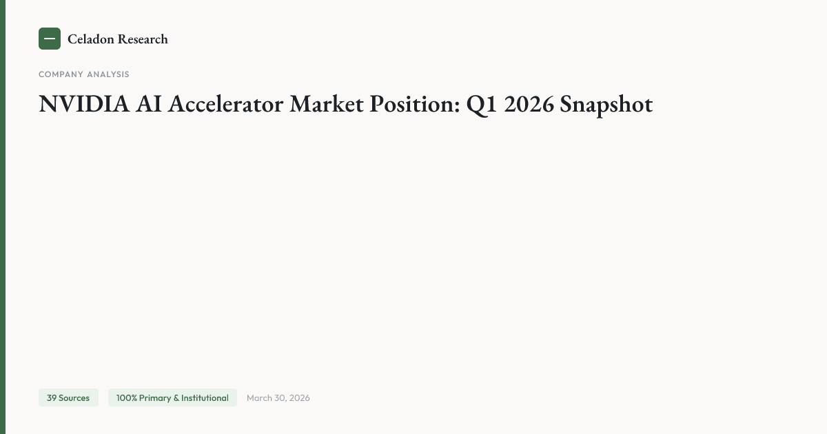 NVIDIA AI Accelerator Market Position: Q1 2026 Snapshot — Celadon Research